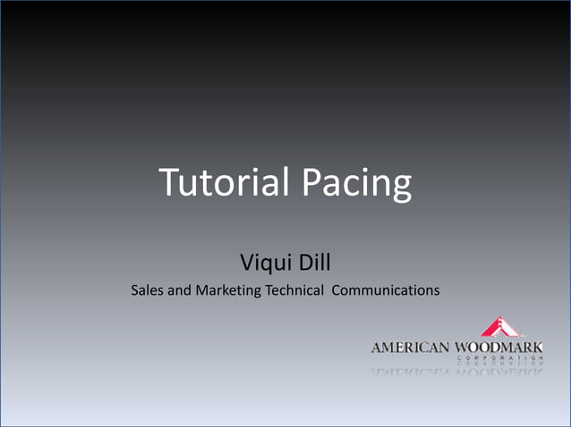 Tutorial Pacing | PPT