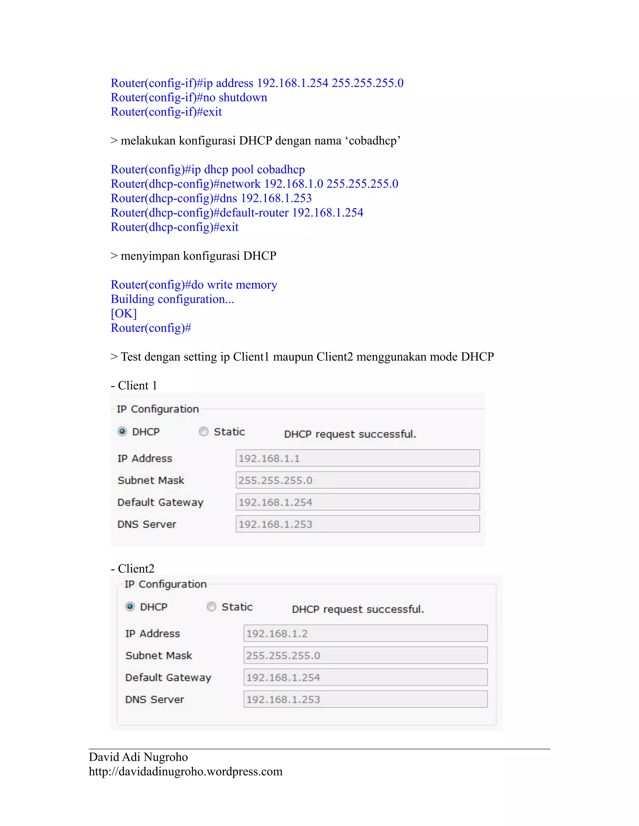 Tutorial Packet Tracer NAT DHCP DNS Web Server FTP Email NTP SSH TELNET | PDF