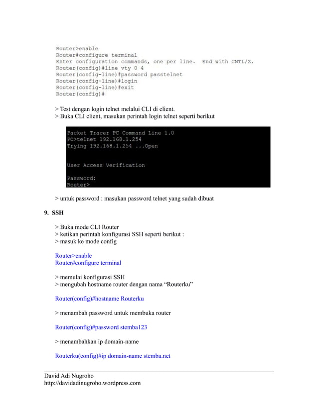Tutorial Packet Tracer NAT DHCP DNS Web Server FTP Email NTP SSH TELNET | PDF