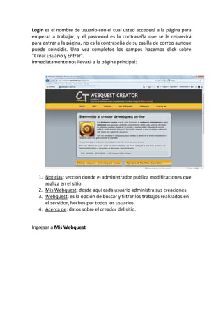 Tutorial para usar_webquest_creator | PDF