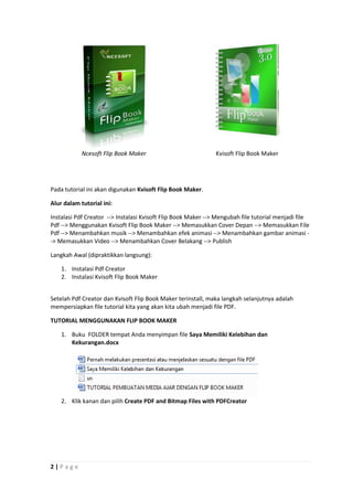 Tutorial pembuatan media ajar dengan flip book maker | PDF