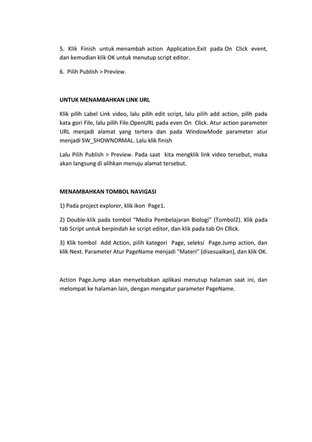 Tutorial pembuatan media pembelajaran dengan menggunakan autoplay | PDF