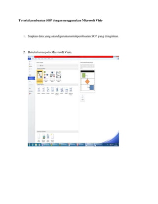 Tutorial pembuatan sop dengan menggunakan moscrosoft visio | DOCX