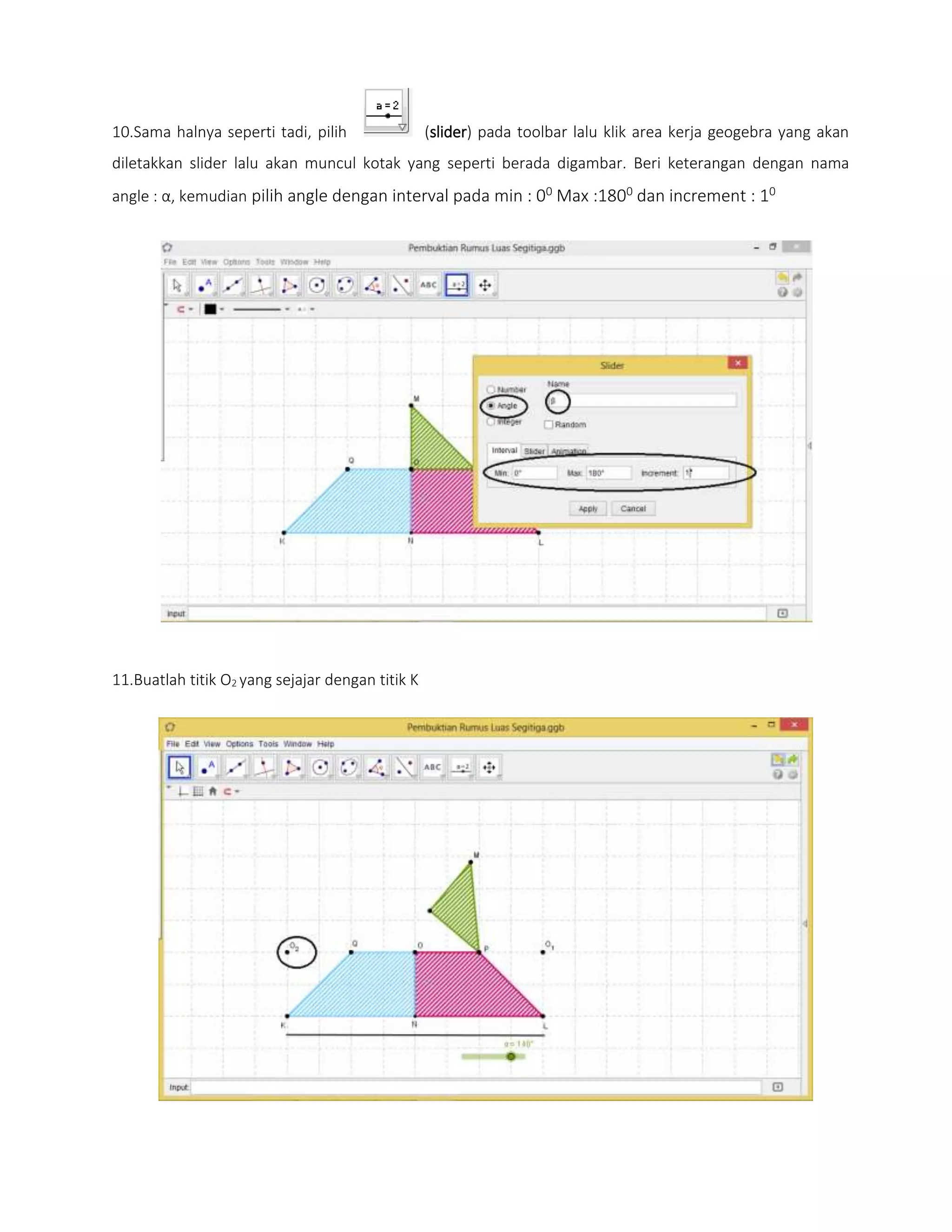 Tutorial membuat pembuktian l.segitiga dengan pendekatan l.persegi ...