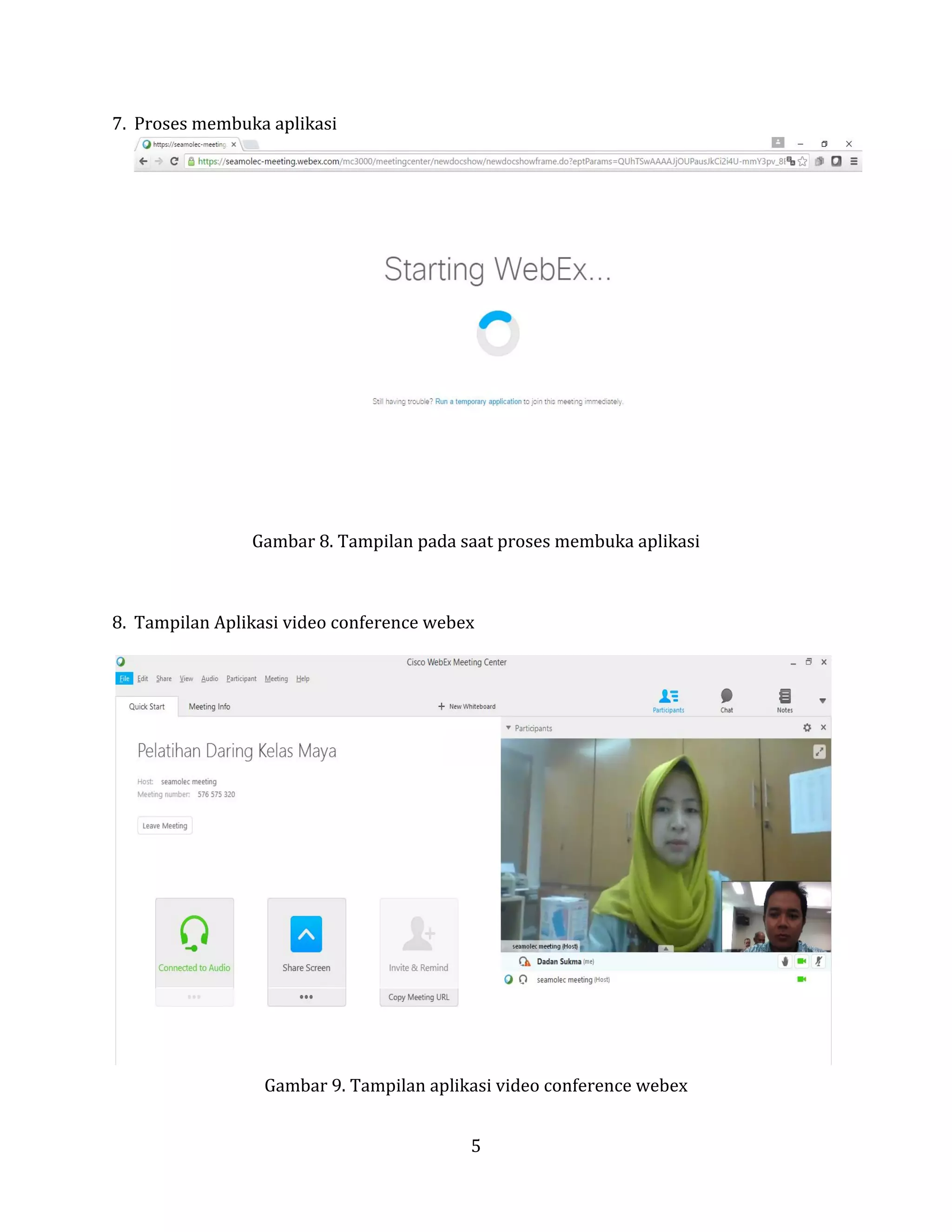 Tutorial penggunaan aplikasi video conference webex | PDF