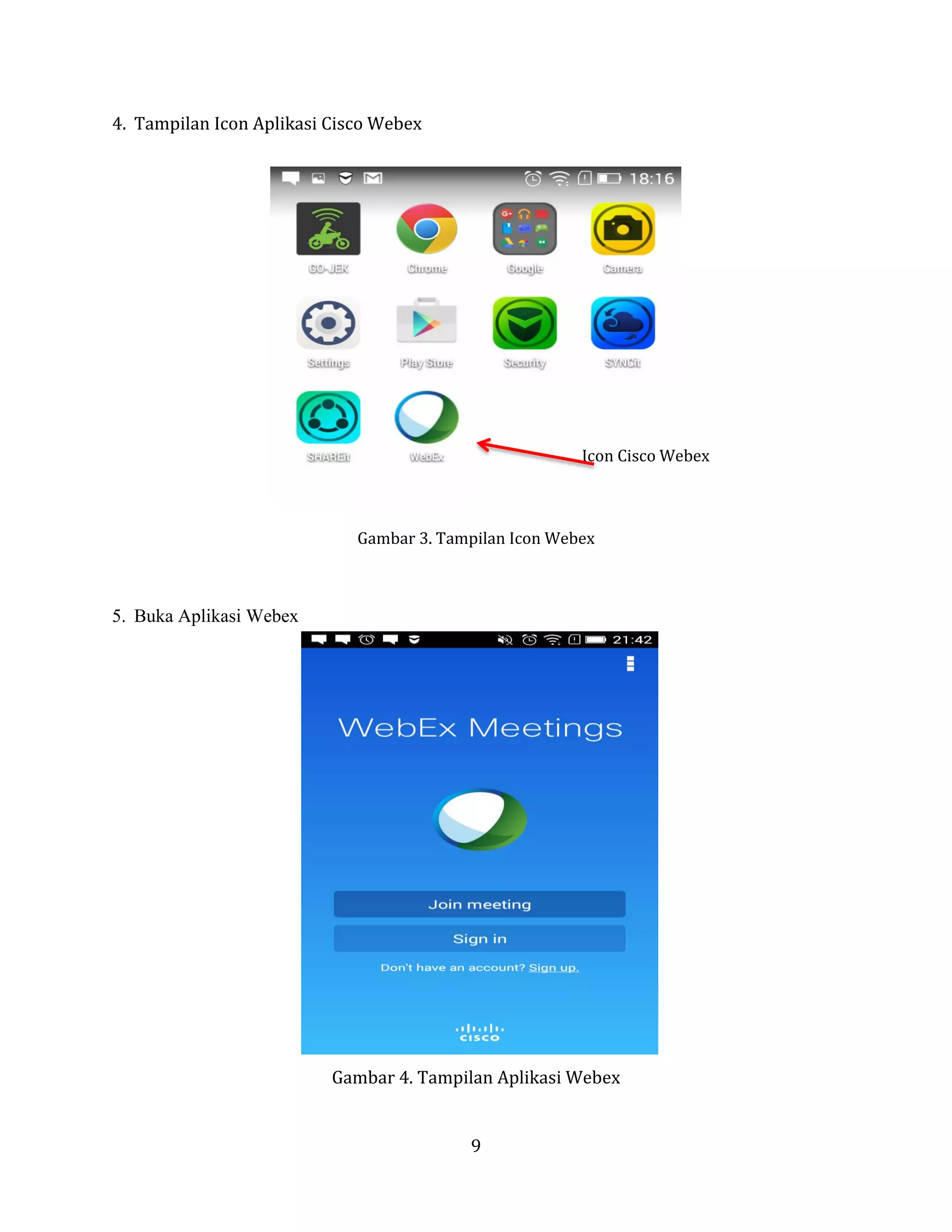 Tutorial penggunaan aplikasi video conference webex | PDF