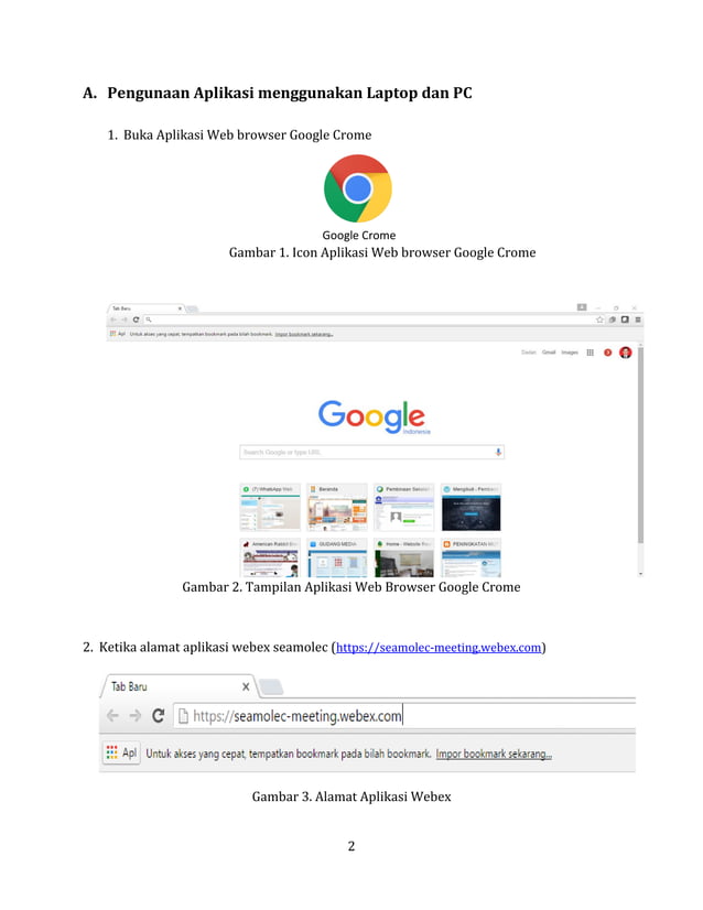 Tutorial penggunaan aplikasi video conference webex | PDF