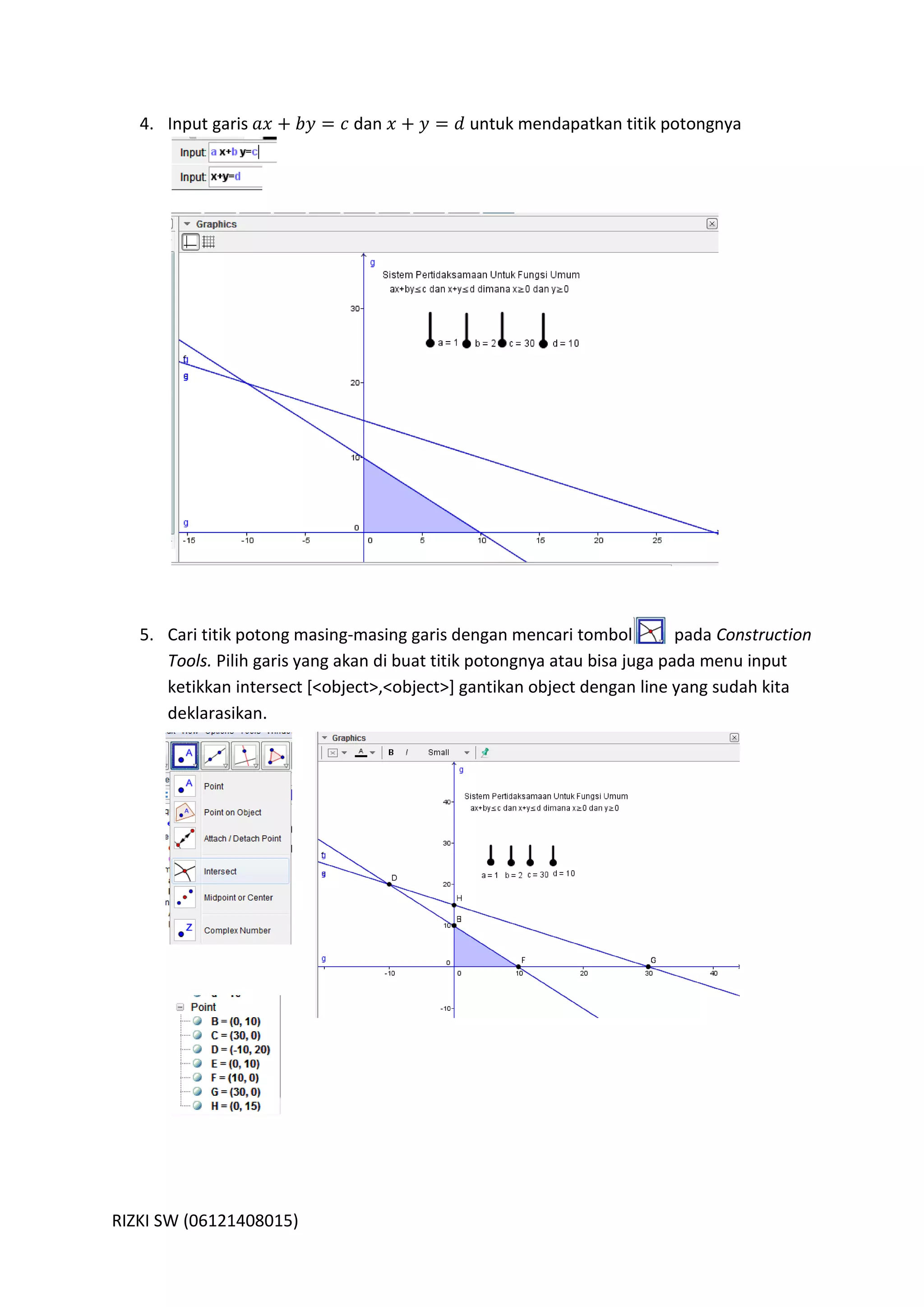 Tutorial penggunaan geogebra | PDF