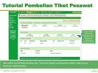 Tutorial Penggunaan Loketnesia | PPT