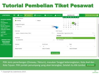Tutorial Penggunaan Loketnesia | PPT