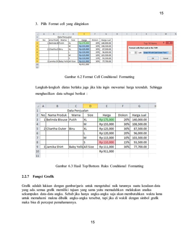 Tutorial penggunaan rumus excell | PDF