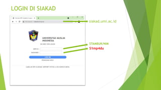 TUTORIAL PENGGUNAAN SIAKAD UNTUK MAHASISWA BARU (1).ppt