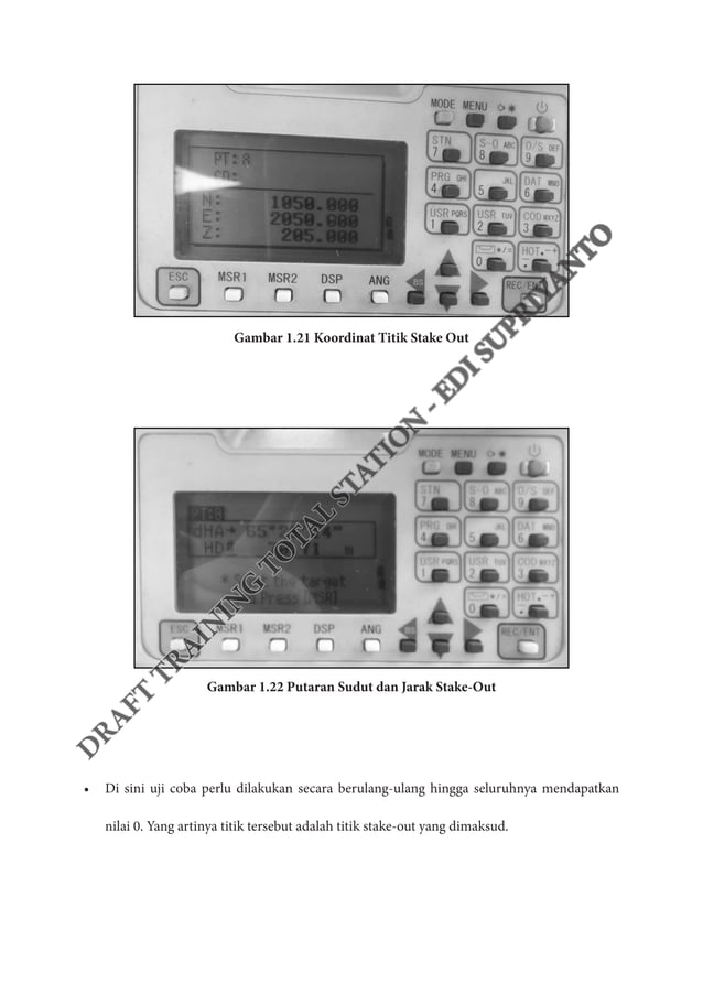 Tutorial penggunaan total station edi supriyanto, st | PDF