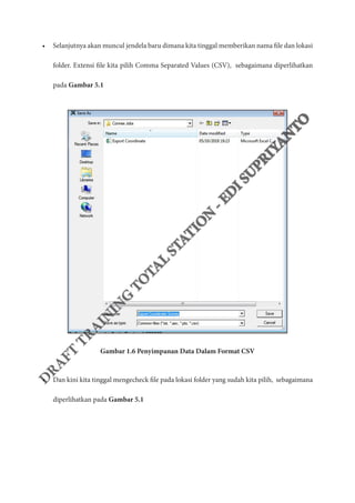 Tutorial penggunaan total station edi supriyanto, st | PDF