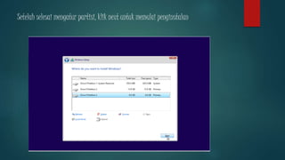 Tutorial penginstalan system operasi windows 8.1 ricky suadma | PPTX