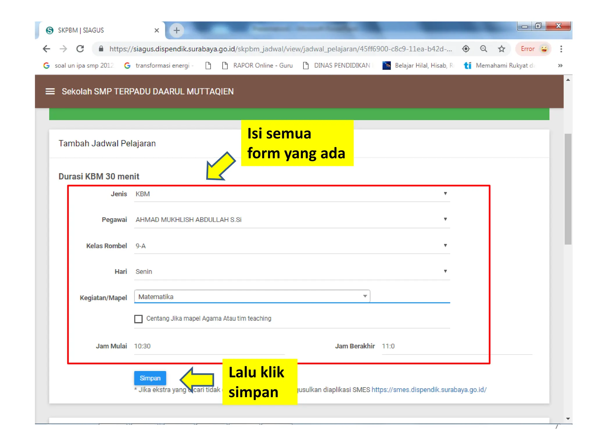 Tutorial Pengisian Jadwal Pelajaran Sesuai SKPBM di Web SIAGUS.pdf