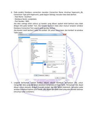 Tutorial Pentaho - Membuat Data base werehaouse | DOCX