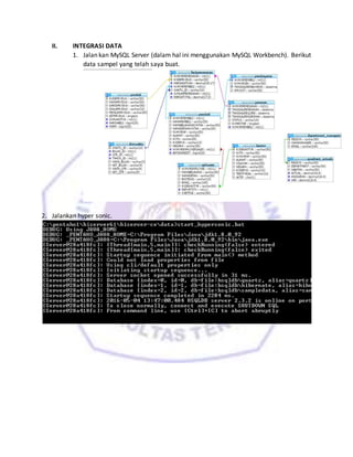 Tutorial Pentaho - Membuat Data base werehaouse | DOCX
