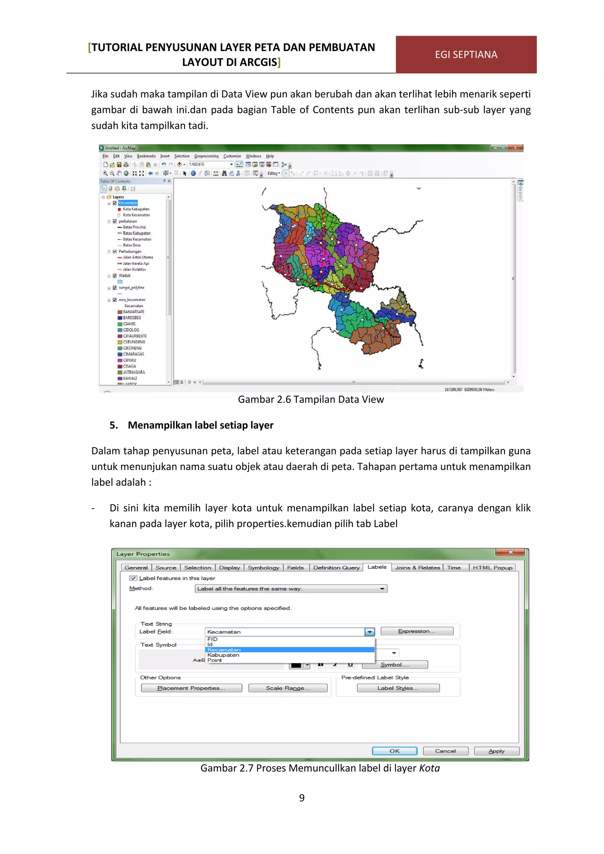 Tutorial penyusunan layer peta & pembuatan layout di arcgis | PDF