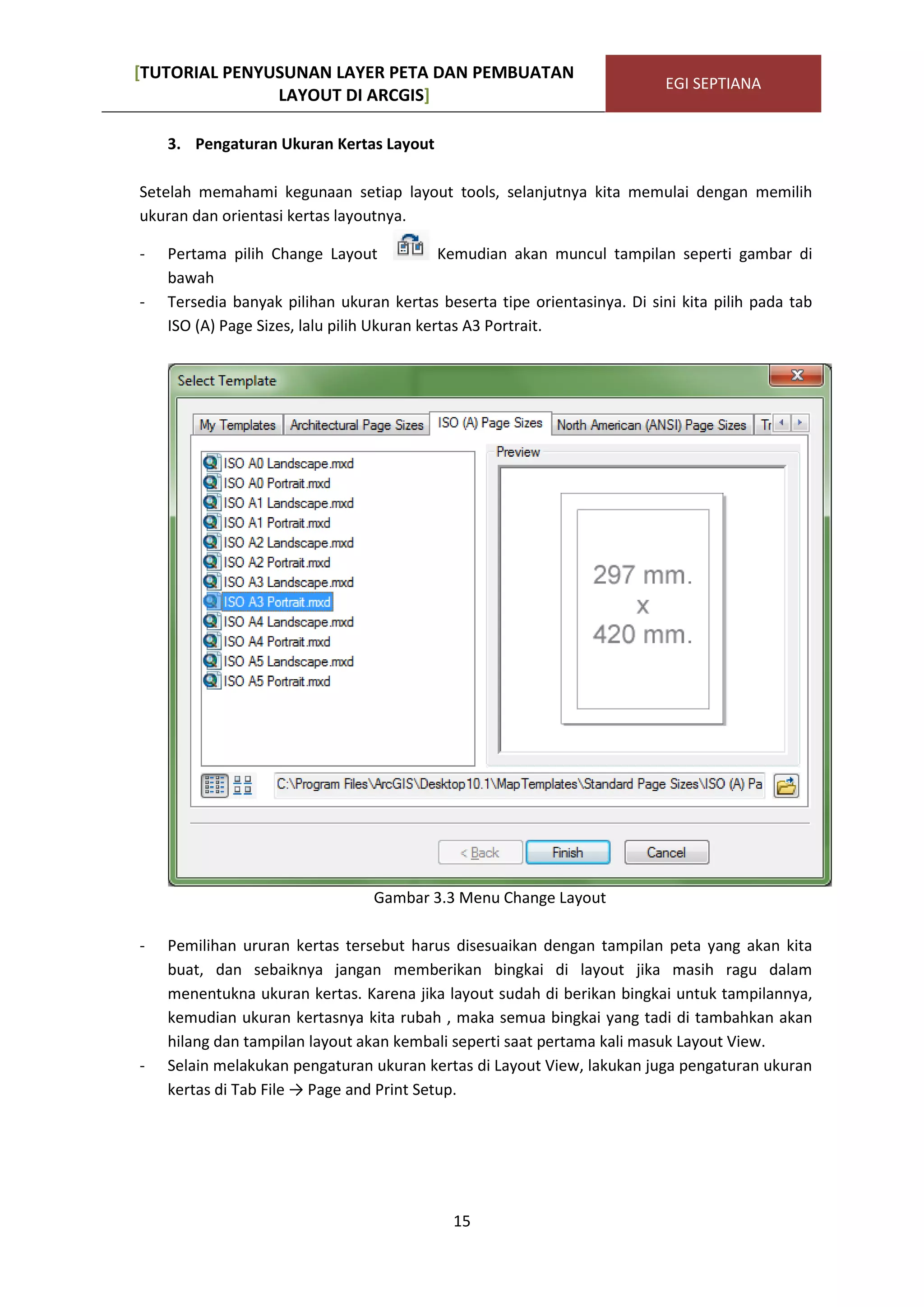 Tutorial penyusunan layer peta & pembuatan layout di arcgis | PDF