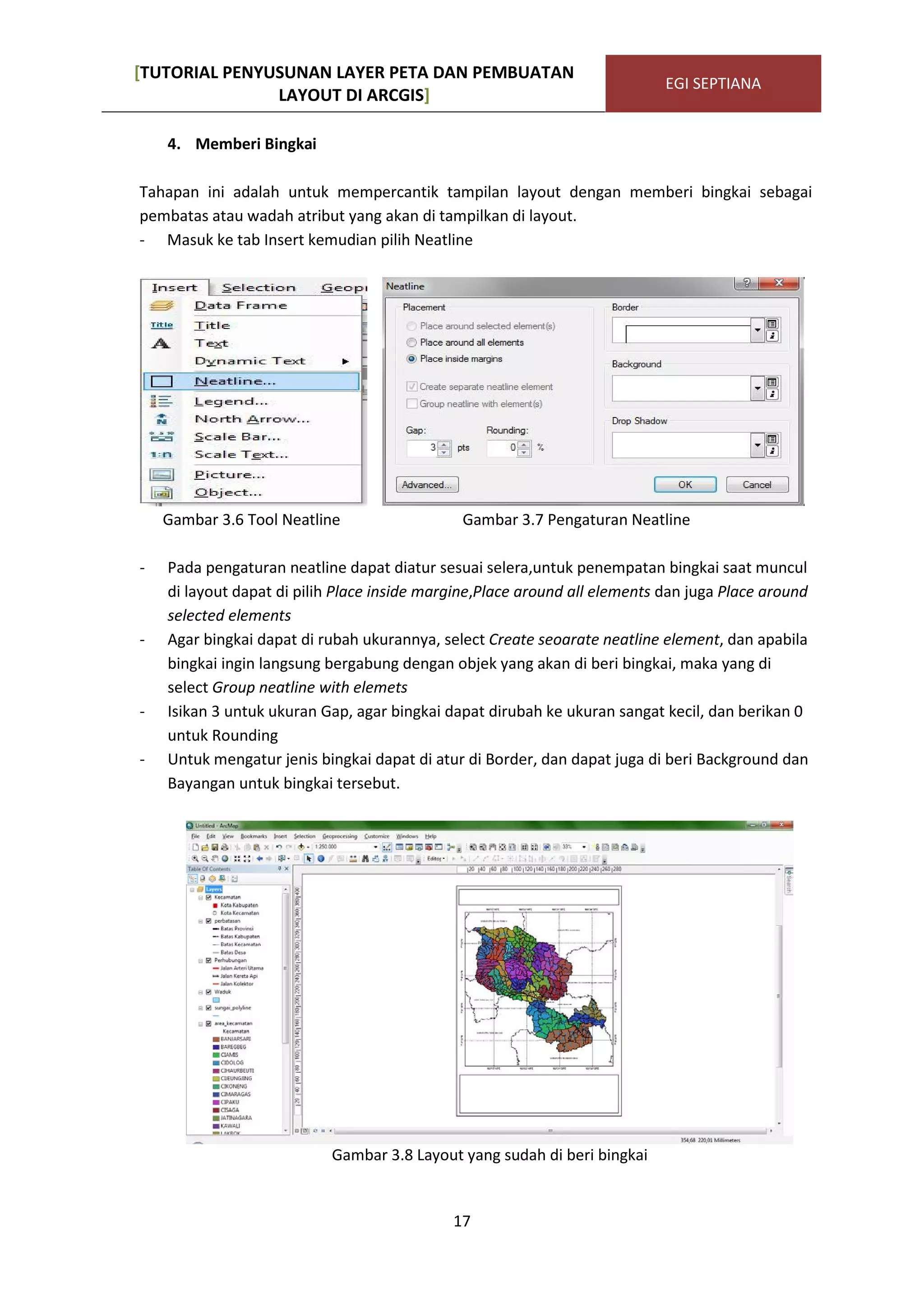 Tutorial penyusunan layer peta & pembuatan layout di arcgis | PDF