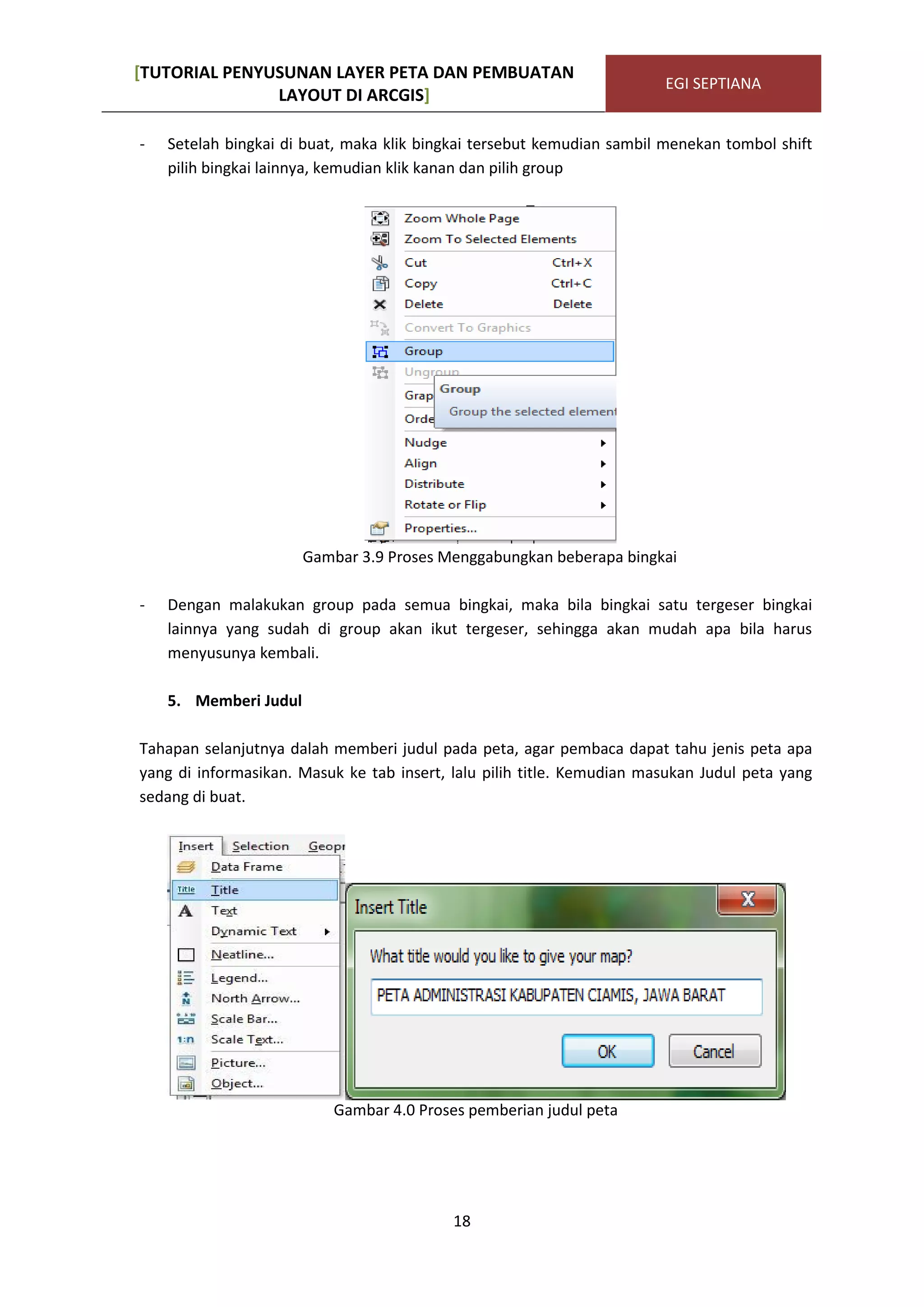 Tutorial penyusunan layer peta & pembuatan layout di arcgis | PDF
