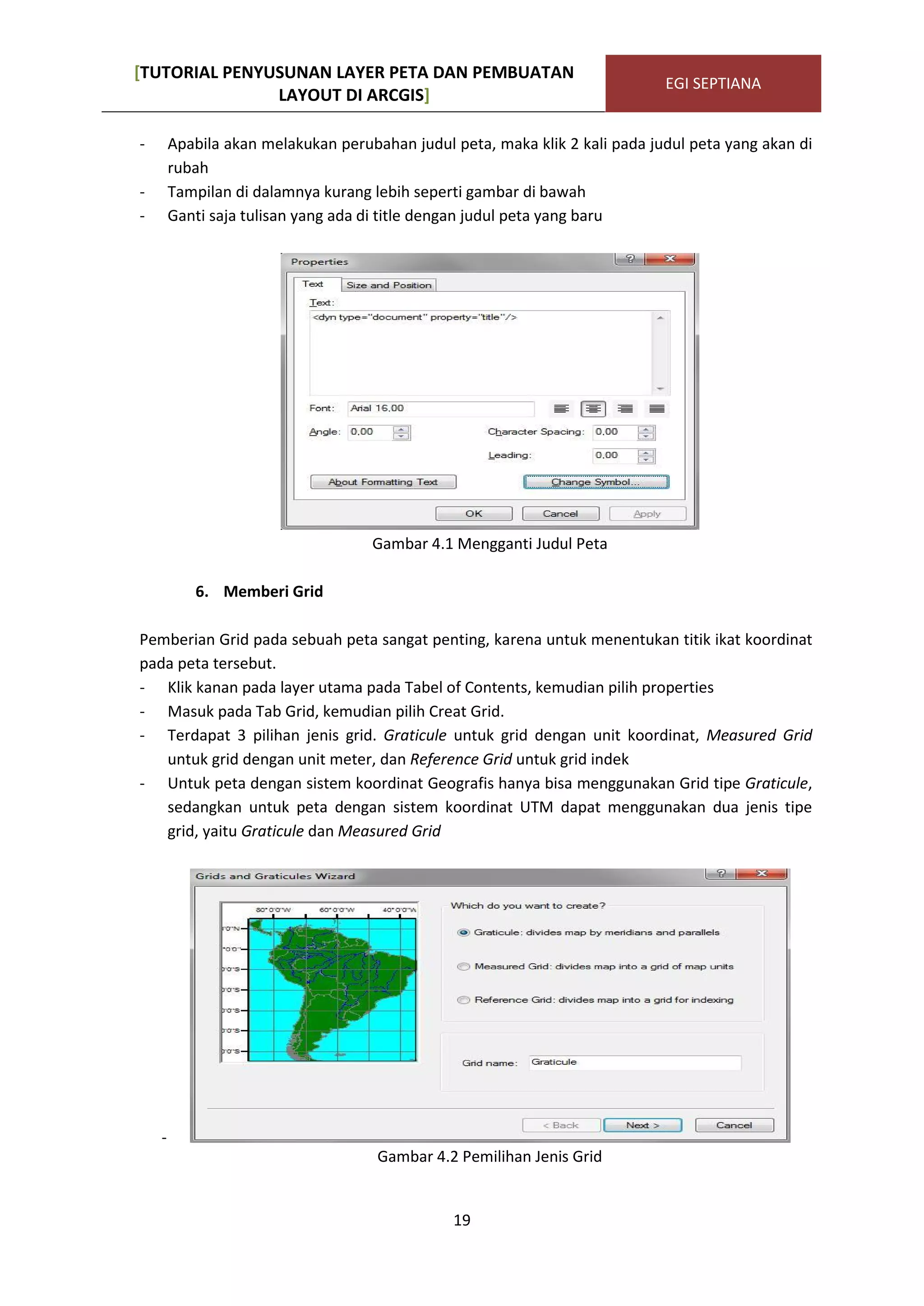 Tutorial penyusunan layer peta & pembuatan layout di arcgis | PDF
