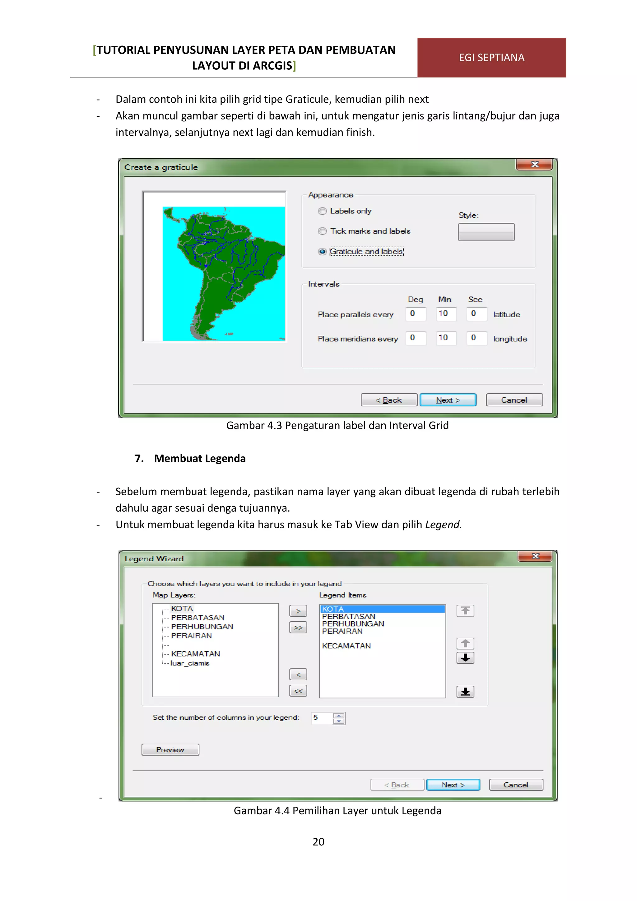 Tutorial penyusunan layer peta & pembuatan layout di arcgis | PDF