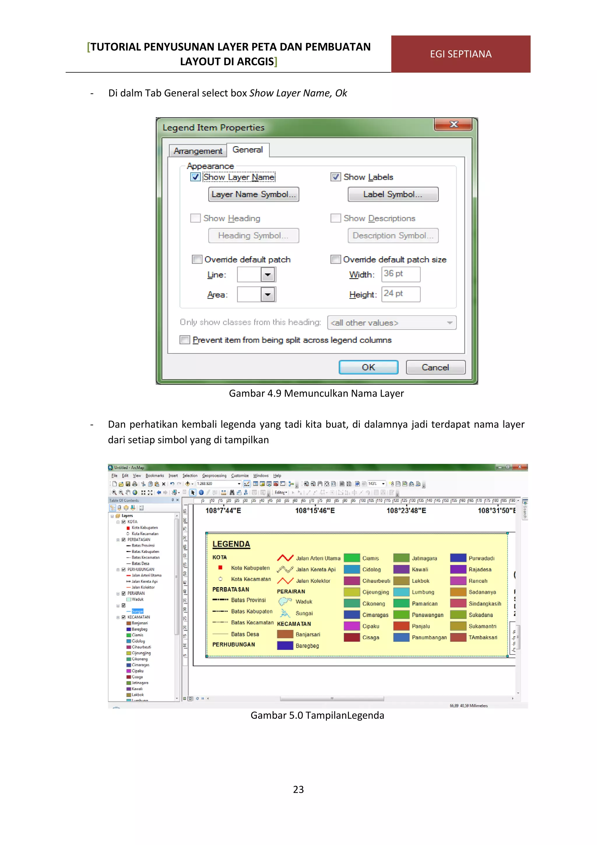 Tutorial penyusunan layer peta & pembuatan layout di arcgis | PDF
