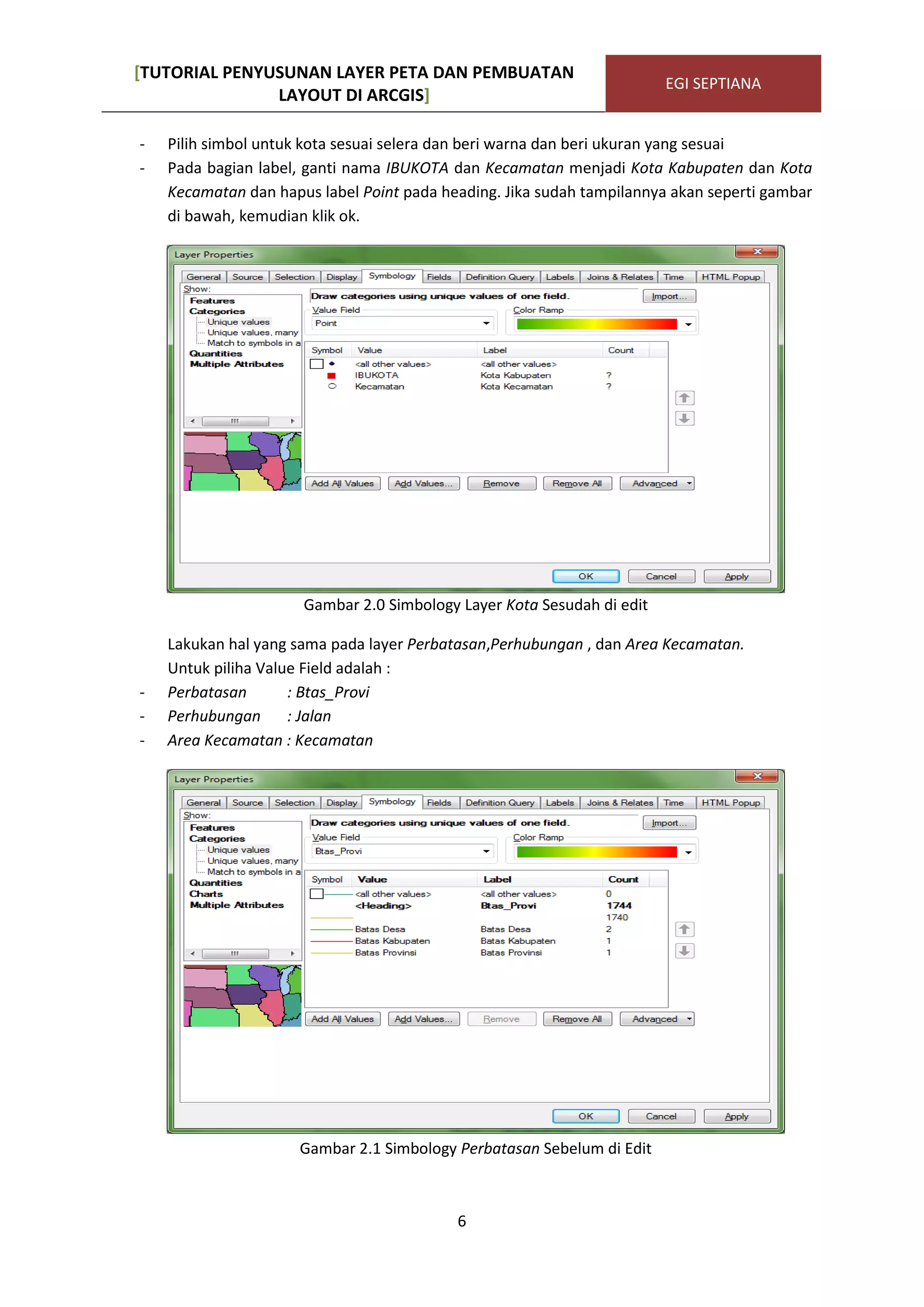 Tutorial penyusunan layer peta & pembuatan layout di arcgis | PDF