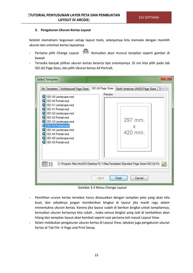 Tutorial penyusunan layer peta & pembuatan layout di arcgis | PDF