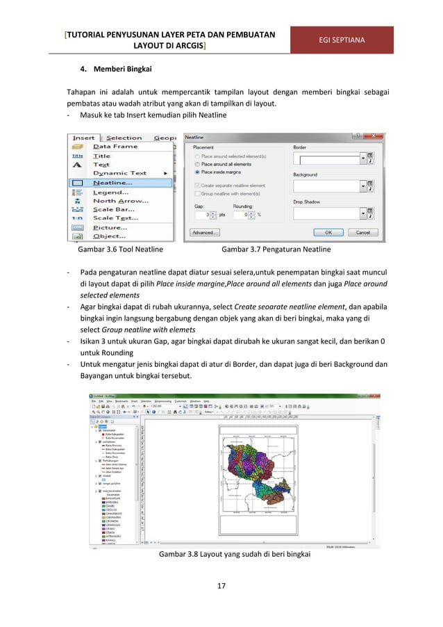 Tutorial penyusunan layer peta & pembuatan layout di arcgis | PDF