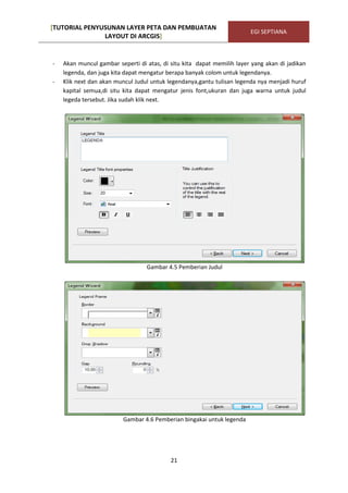 Tutorial penyusunan layer peta & pembuatan layout di arcgis | PDF