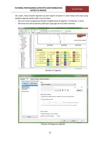Tutorial penyusunan layer peta & pembuatan layout di arcgis | PDF