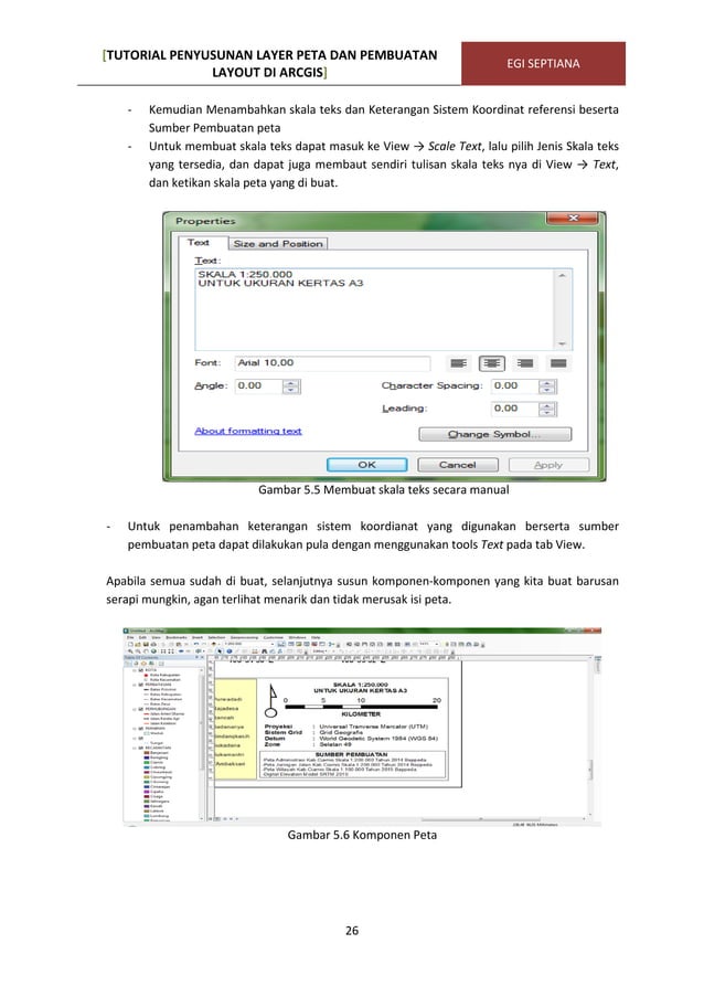Tutorial penyusunan layer peta & pembuatan layout di arcgis | PDF