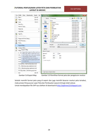 Tutorial penyusunan layer peta & pembuatan layout di arcgis | PDF