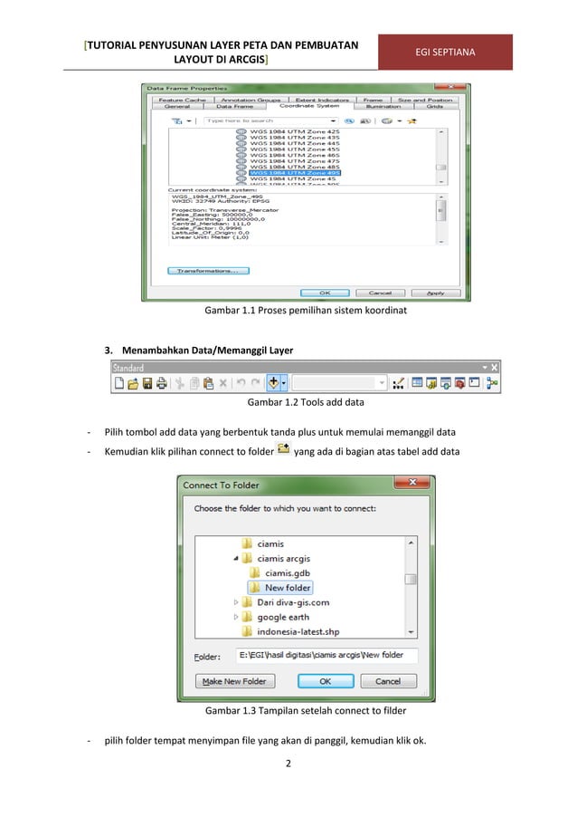 Tutorial penyusunan layer peta & pembuatan layout di arcgis | PDF