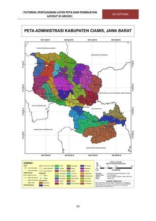Tutorial penyusunan layer peta & pembuatan layout di arcgis | PDF