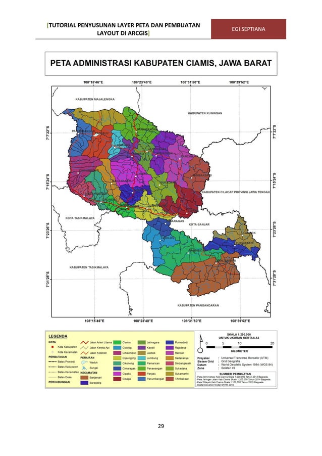 Tutorial penyusunan layer peta & pembuatan layout di arcgis | PDF