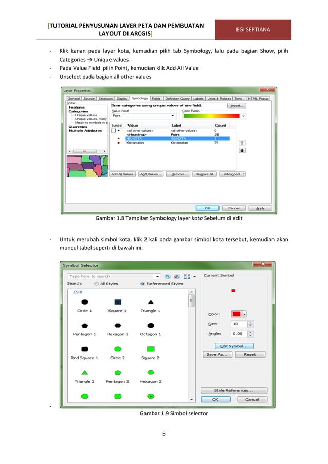 Tutorial penyusunan layer peta & pembuatan layout di arcgis | PDF