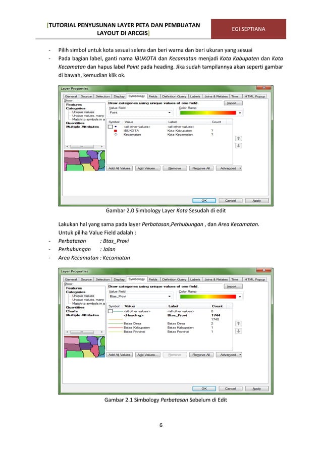 Tutorial penyusunan layer peta & pembuatan layout di arcgis | PDF