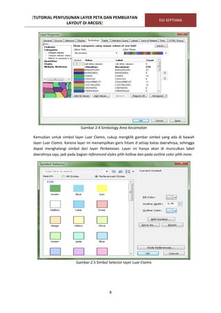 Tutorial penyusunan layer peta & pembuatan layout di arcgis | PDF