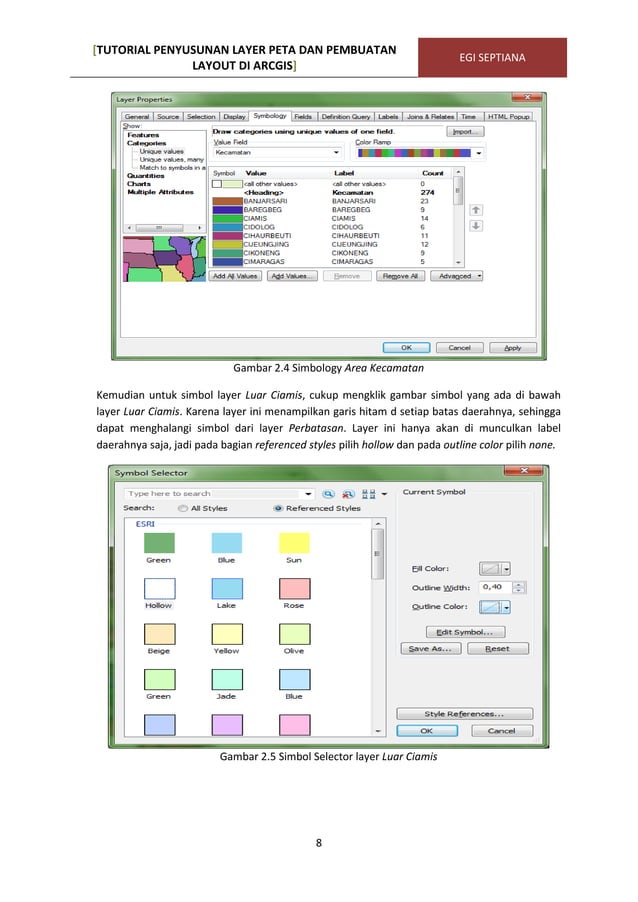 Tutorial penyusunan layer peta & pembuatan layout di arcgis | PDF