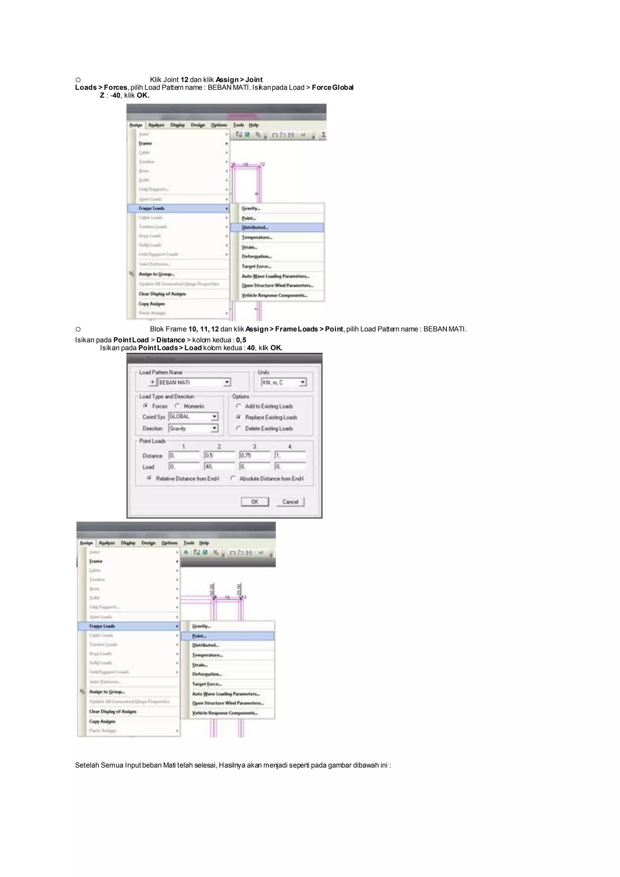 Tutorial perhitungan struktur dengan sap 2000 v | DOCX