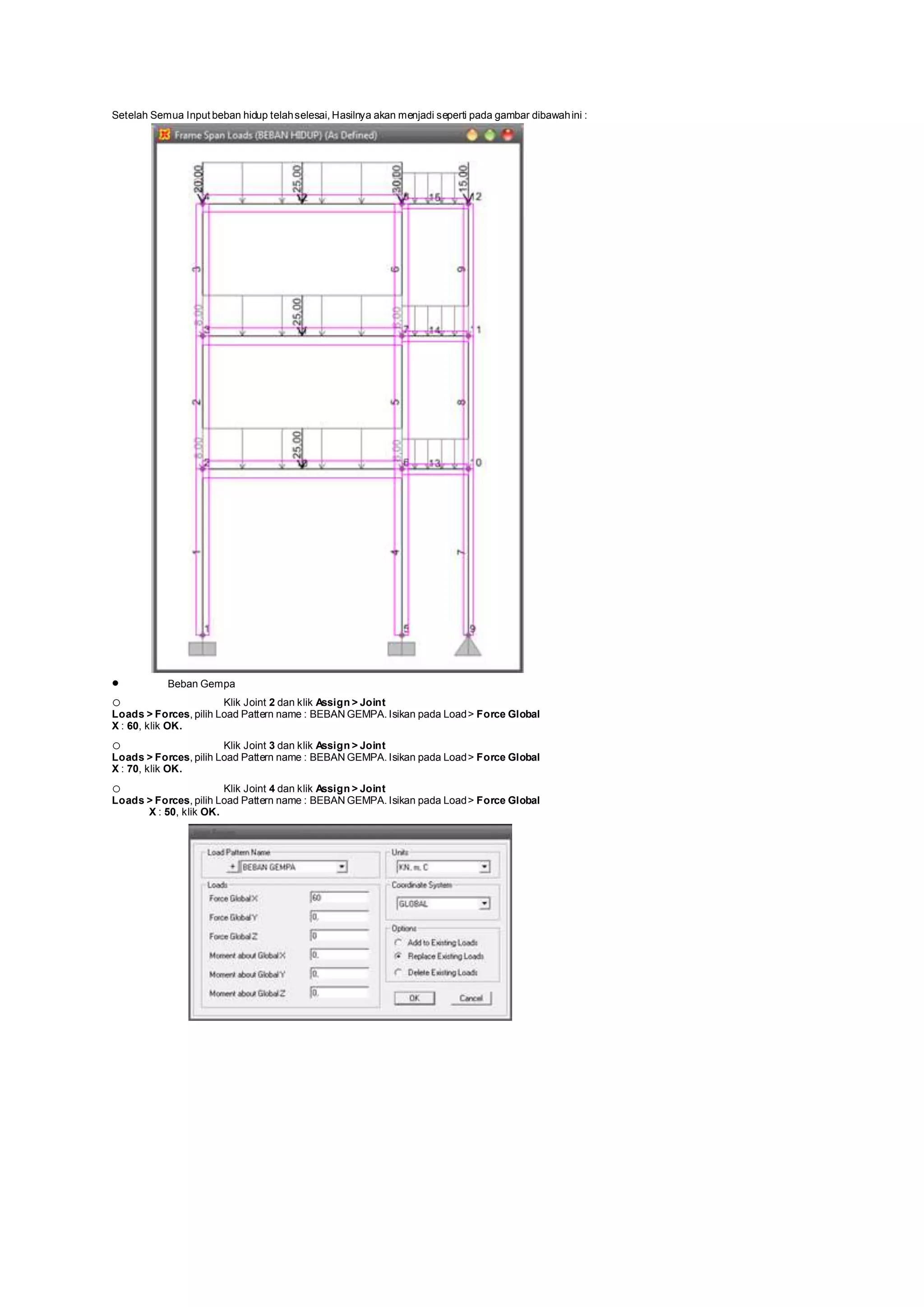Tutorial perhitungan struktur dengan sap 2000 v | DOCX