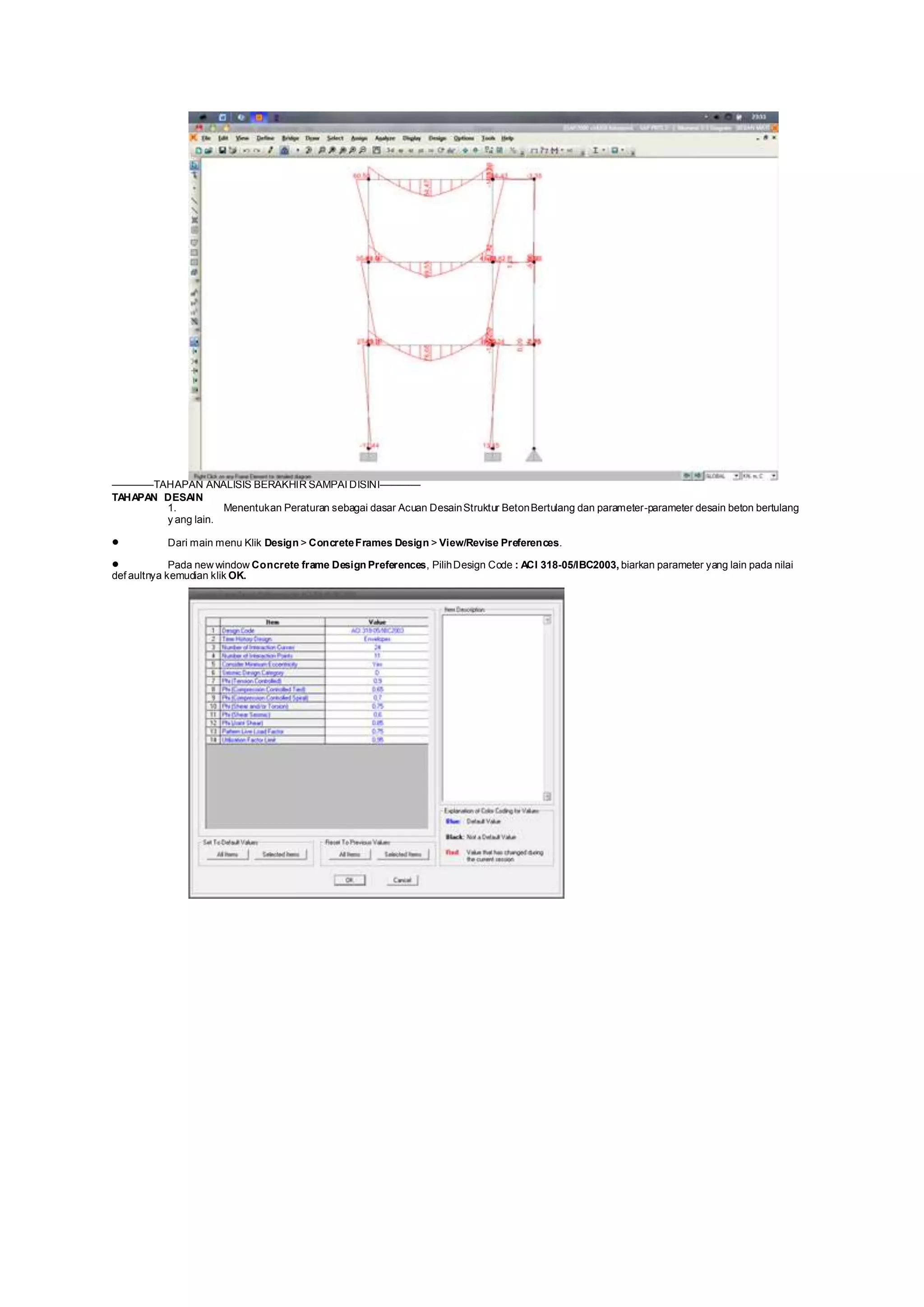 Tutorial perhitungan struktur dengan sap 2000 v | DOCX