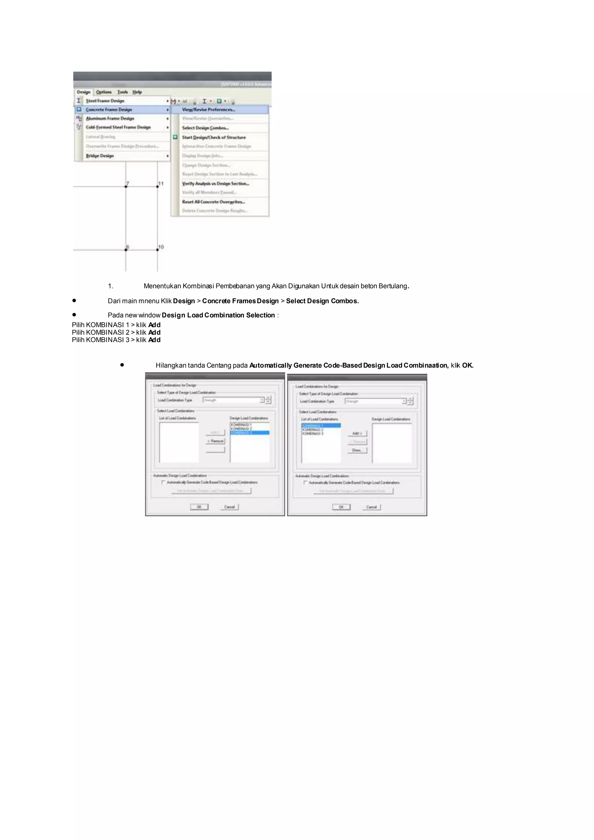 Tutorial perhitungan struktur dengan sap 2000 v | DOCX