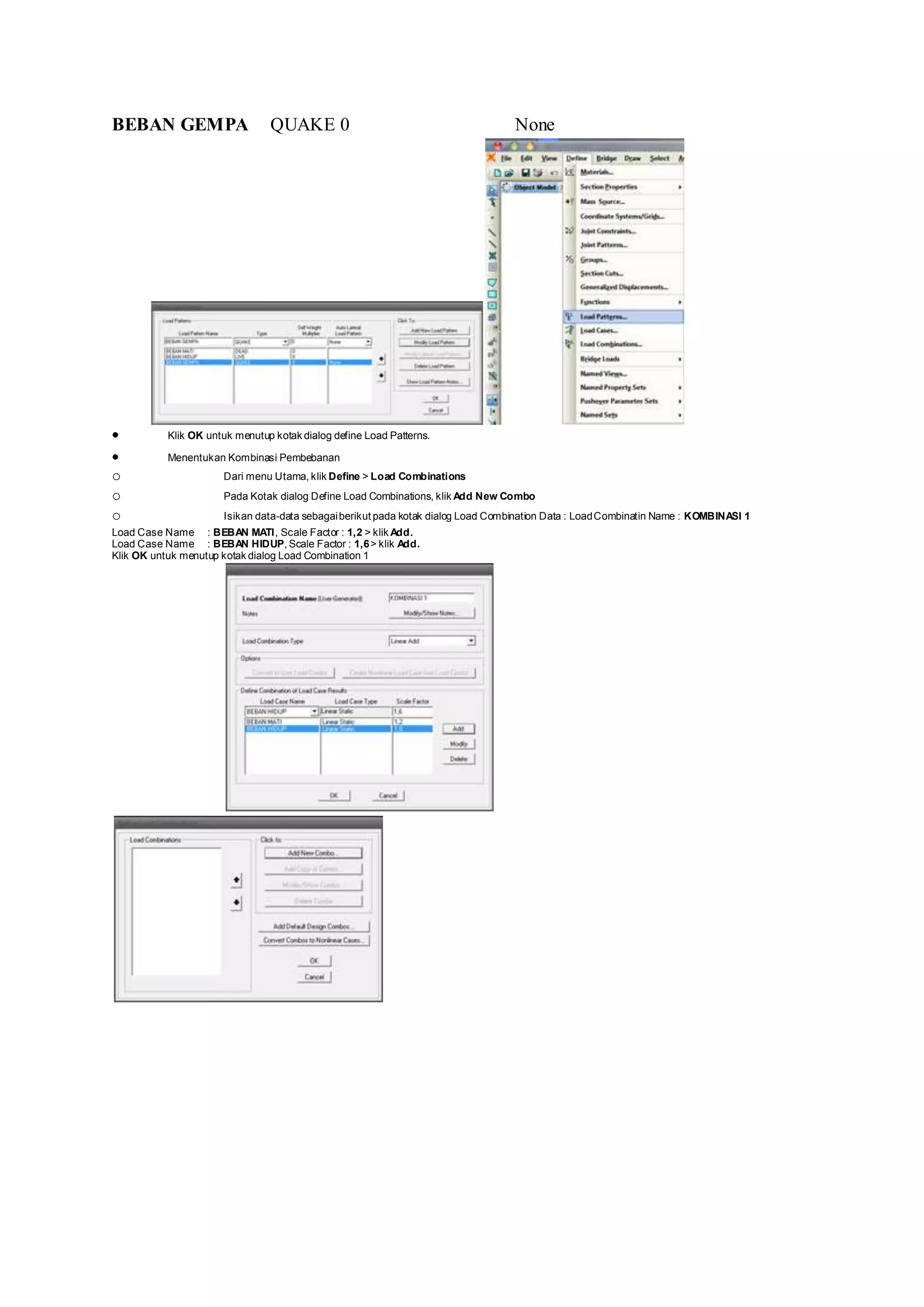 Tutorial perhitungan struktur dengan sap 2000 v | DOCX