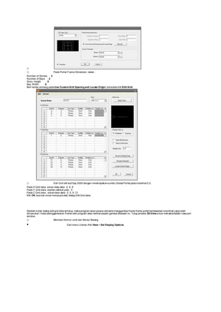 Tutorial perhitungan struktur dengan sap 2000 v | DOCX