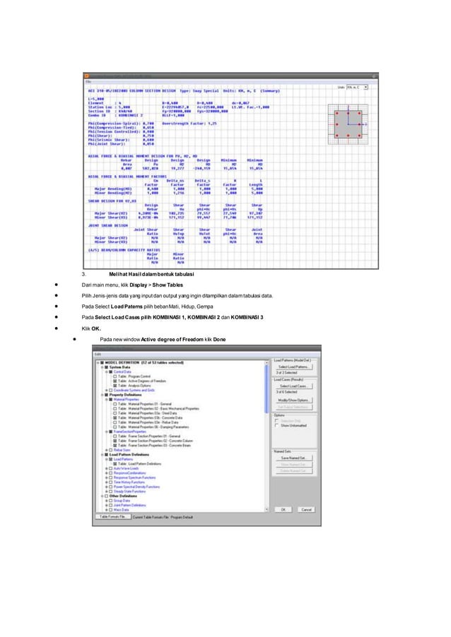 Tutorial perhitungan struktur dengan sap 2000 v | DOCX